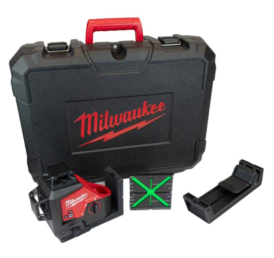 Milwaukee M12 3PL-0C 12V Green 360° 3 Plane Laser in a Kitbox (Body On ...