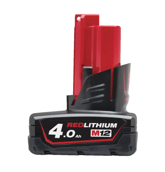Milwaukee M12B4 12 Volt 4.0Ah Red Lithium-Ion Battery — Powertools Ireland